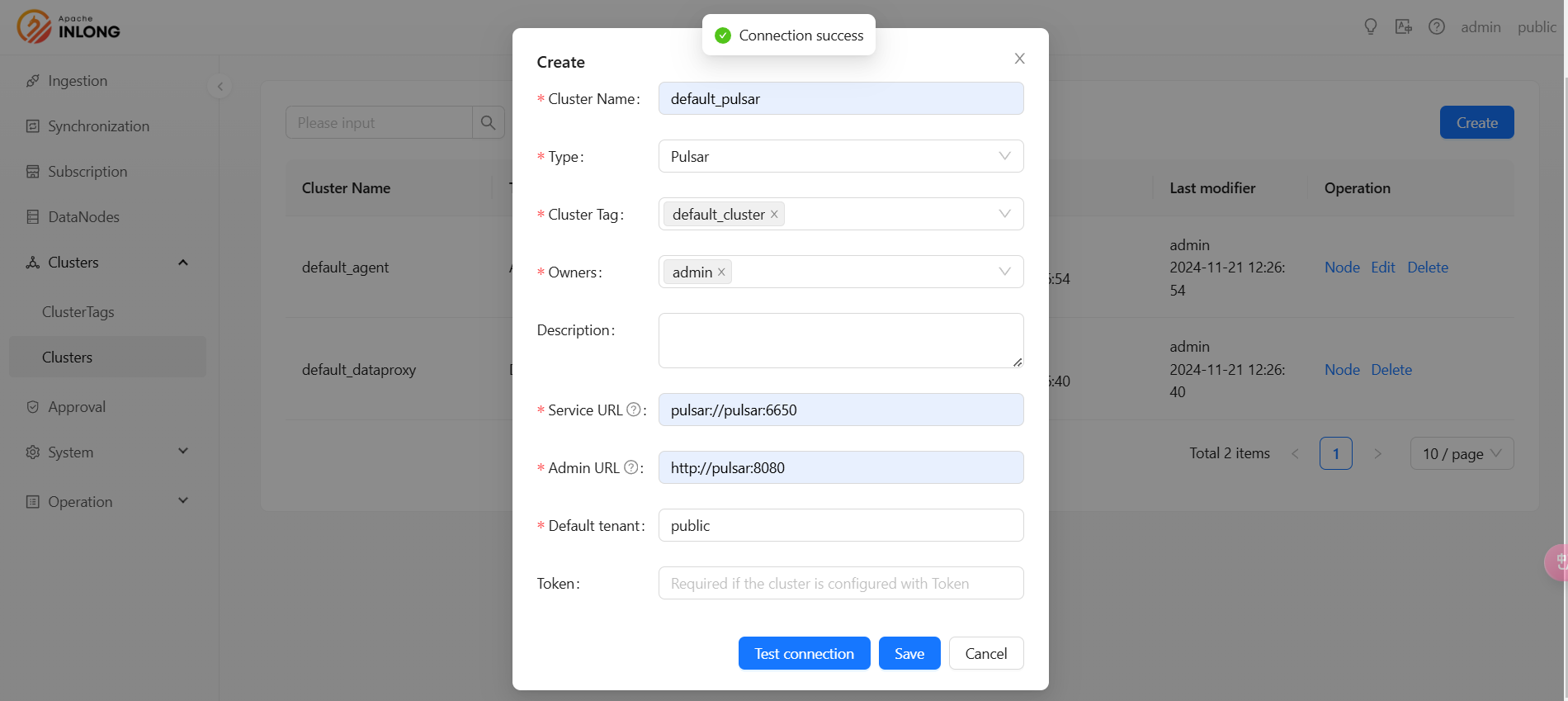 Offline Data Synchronization - DolphinScheduler Scheduling Engine Example - 《Apache InLong v2.1 ...