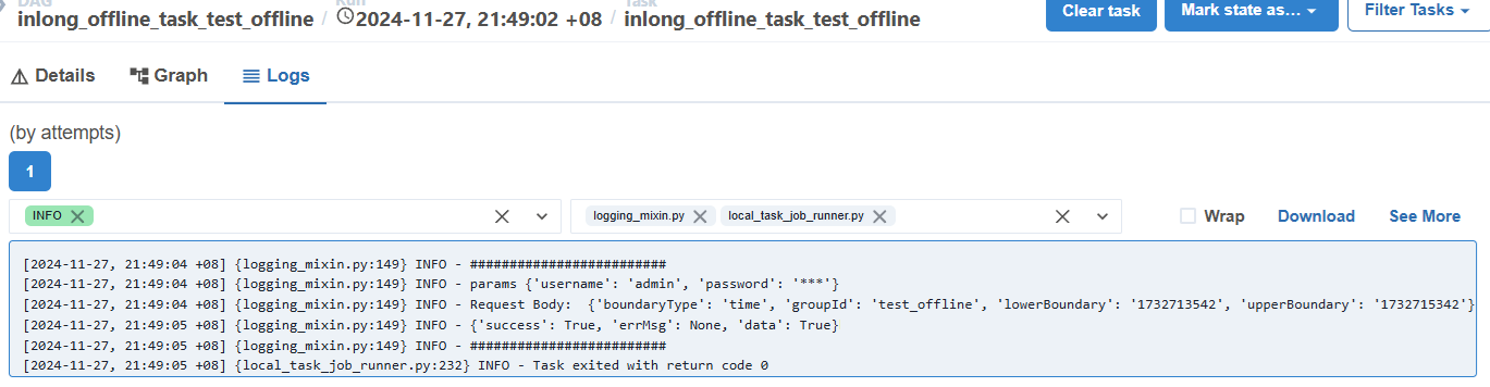 离线数据同步 - Airflow 调度引擎示例 - 《Apache InLong v2.1 中文文档》 - 书栈网 · BookStack