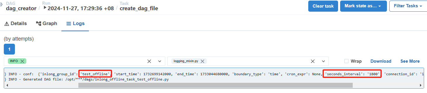 离线数据同步 - Airflow 调度引擎示例 - 《Apache InLong v2.1 中文文档》 - 书栈网 · BookStack