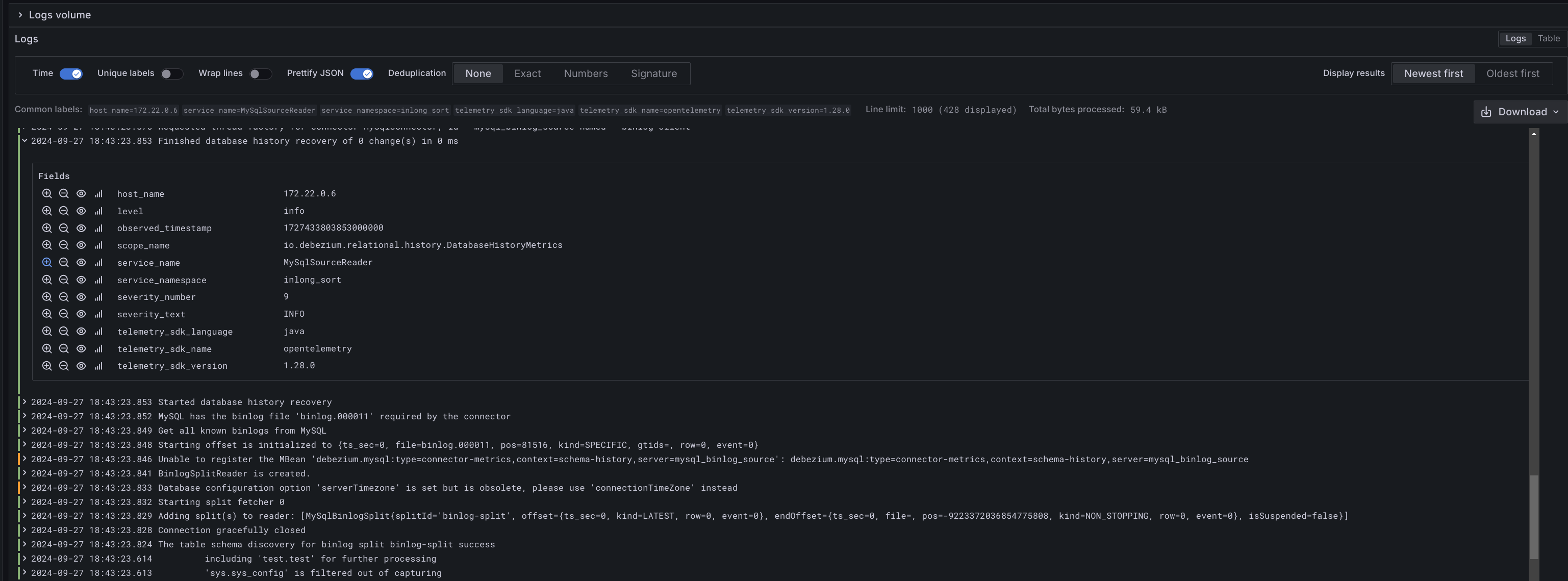 Sort - OpenTelemetry Log Report - 《Apache InLong v2.3 Documentation ...