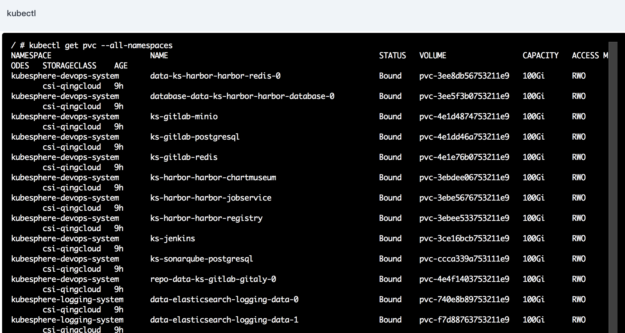 工具箱 - Web Kubectl - 《KubeSphere v2.1 使用手册》 - 书栈网 · BookStack