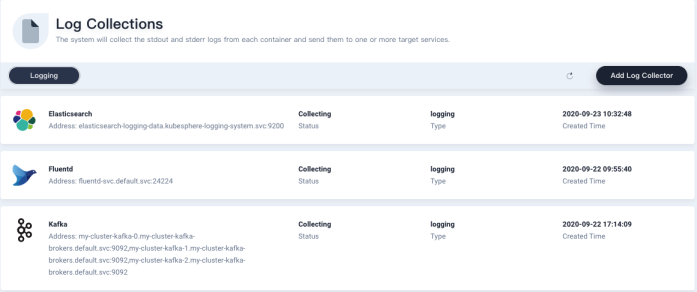 Log Collections - Add Elasticsearch as a Receiver - 《KubeSphere v3.1 Documentation》 - 书栈网 · ...