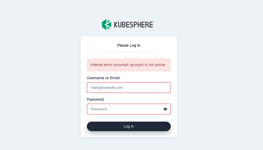 访问控制和帐户管理 - 用户无法登录 - 《KubeSphere v3.3 中文文档》 - 书栈网 · BookStack