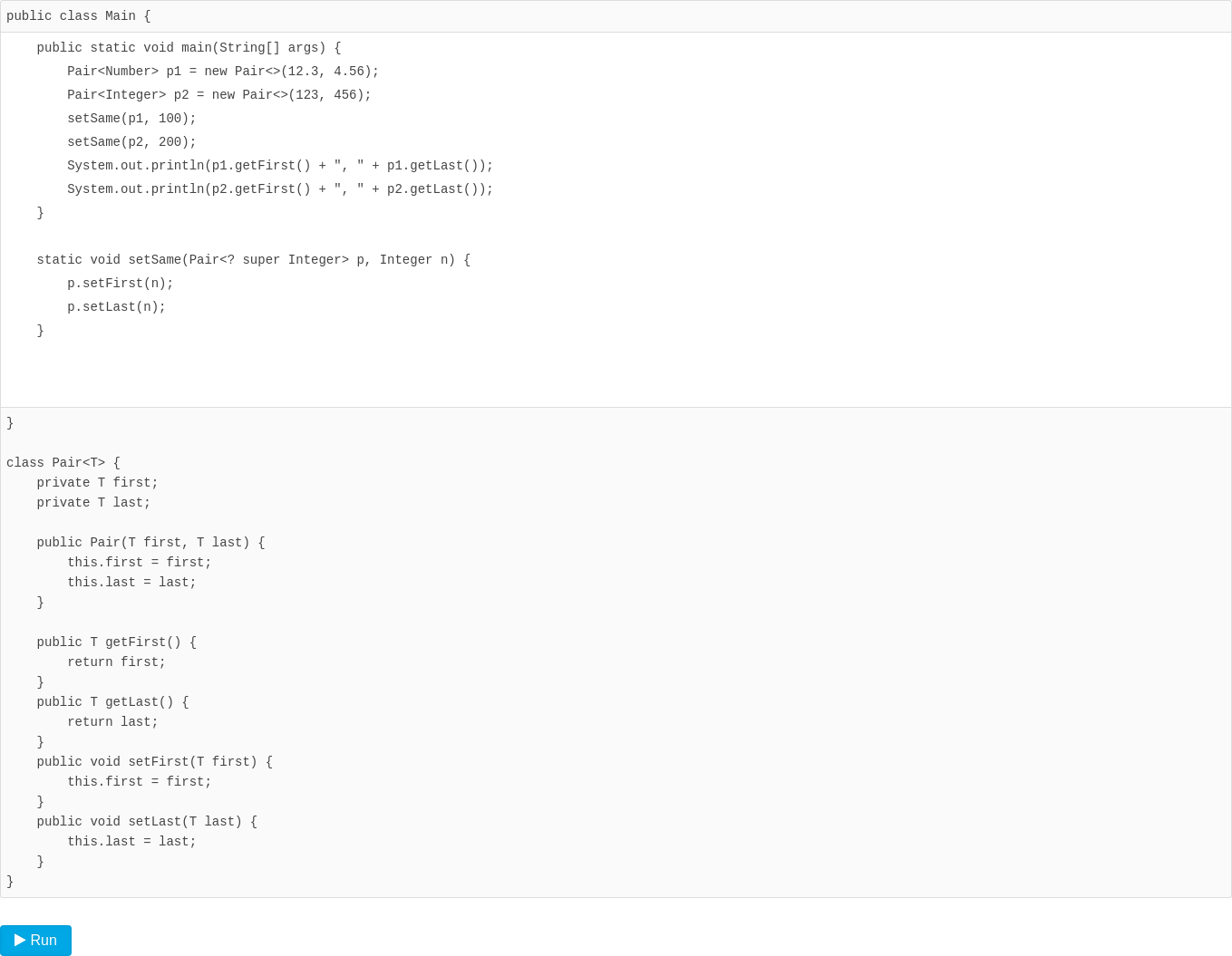 泛型 - super通配符 - 《廖雪峰 Java 教程（Java 20）》 - 书栈网 · BookStack