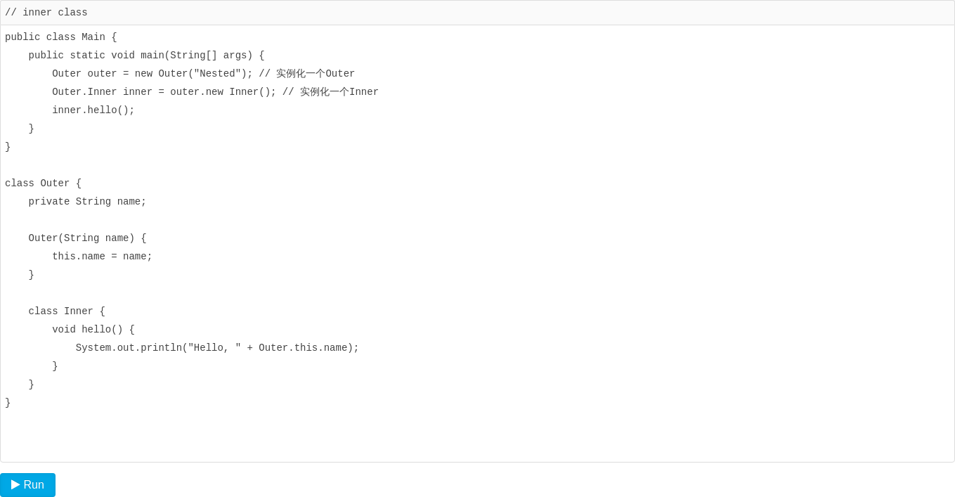 面向对象基础 内部类 《廖雪峰 Java 教程(java 20)》 书栈网 · Bookstack