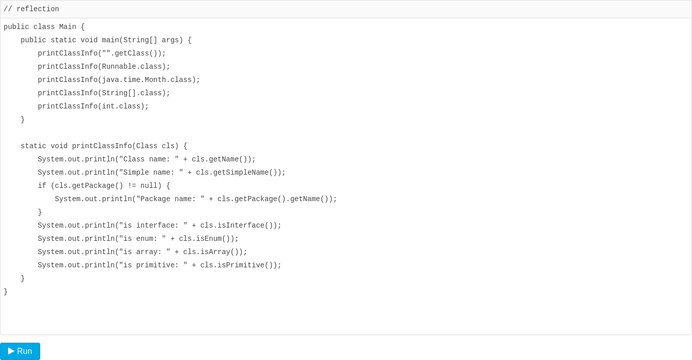 反射 - Class类 - 《廖雪峰 Java 教程（Java 20）》 - 书栈网 · BookStack