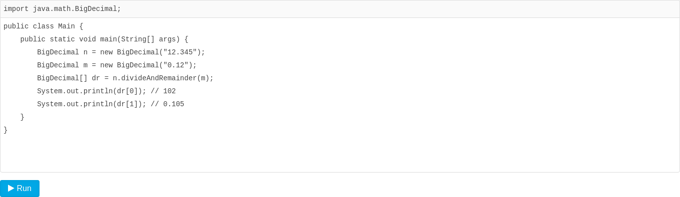 Java核心类 - BigDecimal - 《廖雪峰 Java 教程（Java 20）》 - 书栈网 · BookStack