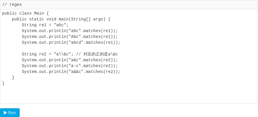 正则表达式 匹配规则 《廖雪峰 Java 教程（java 13）》 书栈网 · Bookstack