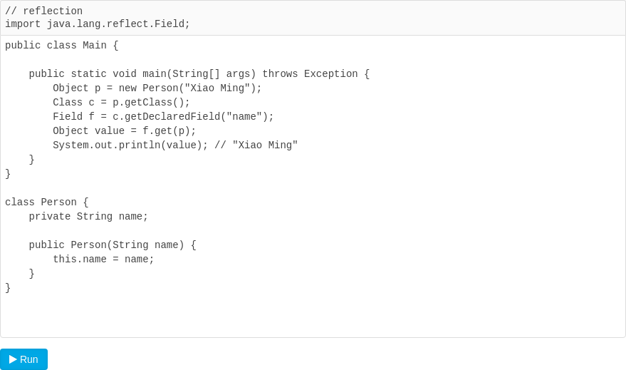 反射 - 访问字段 - 《廖雪峰 Java 教程（Java 13）》 - 书栈网 · BookStack