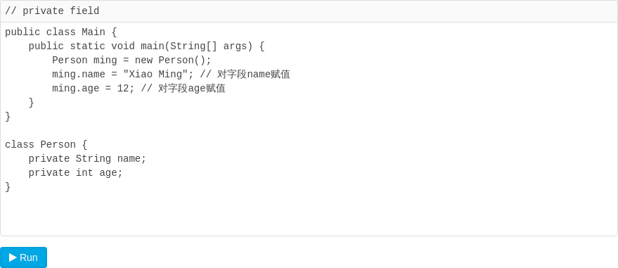 面向对象基础 方法 《廖雪峰 Java 教程(java 13)》 书栈网 · Bookstack