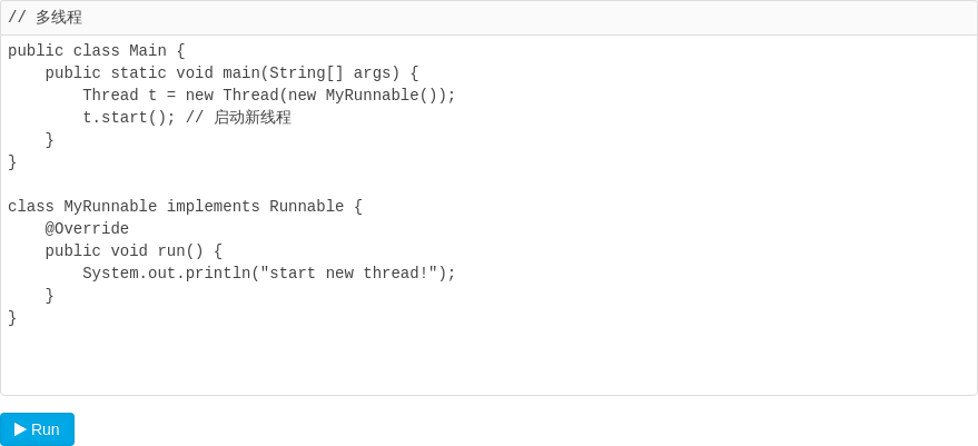 多线程 创建新线程 《廖雪峰 Java 教程（java 13）》 书栈网 · Bookstack