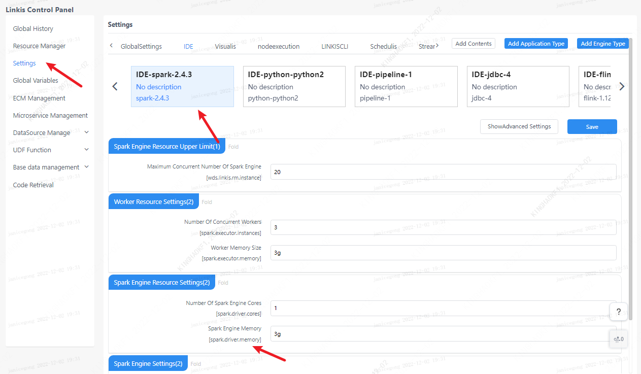Control Panel - Spark Engine Parameter Adjustment - 《Apache Linkis v1.4 Documentation》 - 书栈网 · ...
