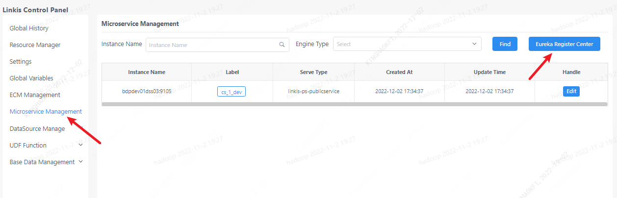 Control Panel - Microservice Management - 《Apache Linkis v1.7 Documentation》 - 书栈网 · BookStack
