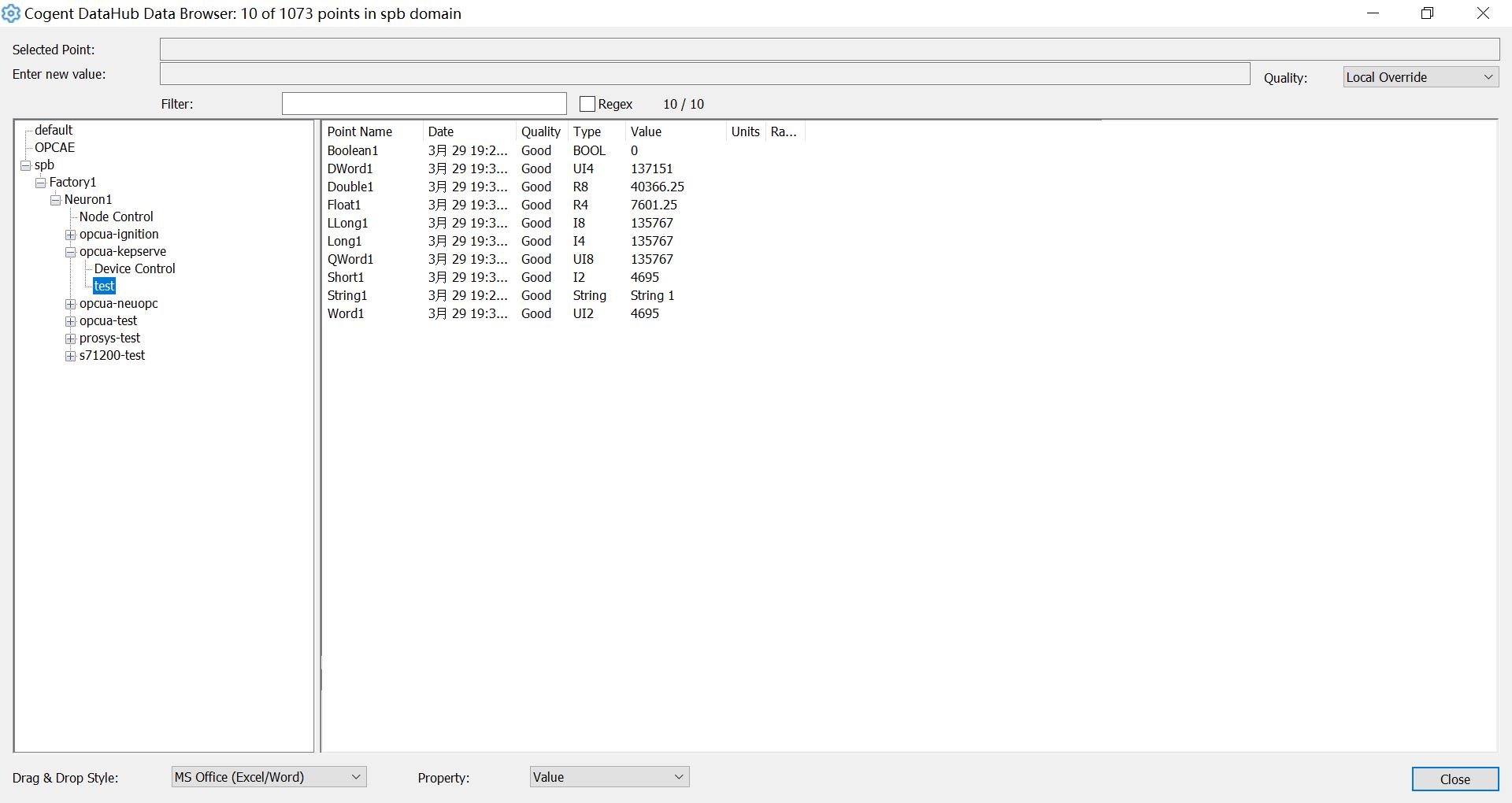 SparkPlug B - Cogent 连接示例 - 《Neuron v2.8 中文文档》 - 书栈网 · BookStack