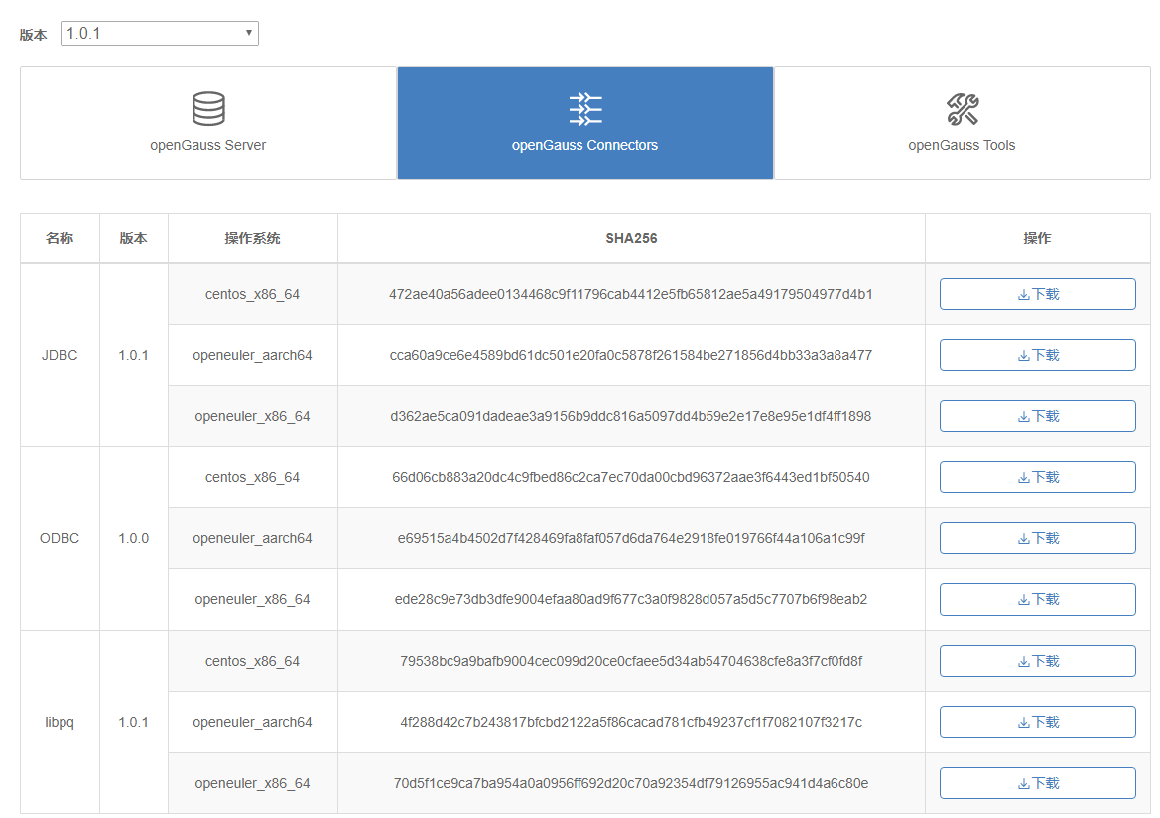 安装准备 - 获取安装包 - 《华为 openGauss (GaussDB) 1.0.1 使用手册》 - 书栈网 · BookStack