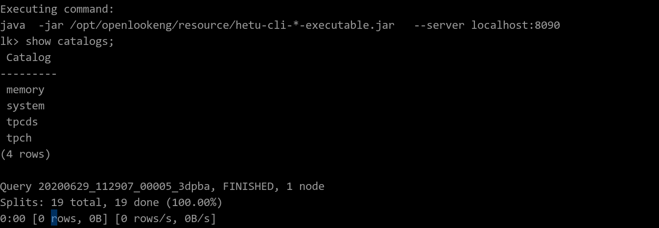 快速入门 - 《openLooKeng v1.3 SQL查询引擎使用教程》 - 书栈网 · BookStack