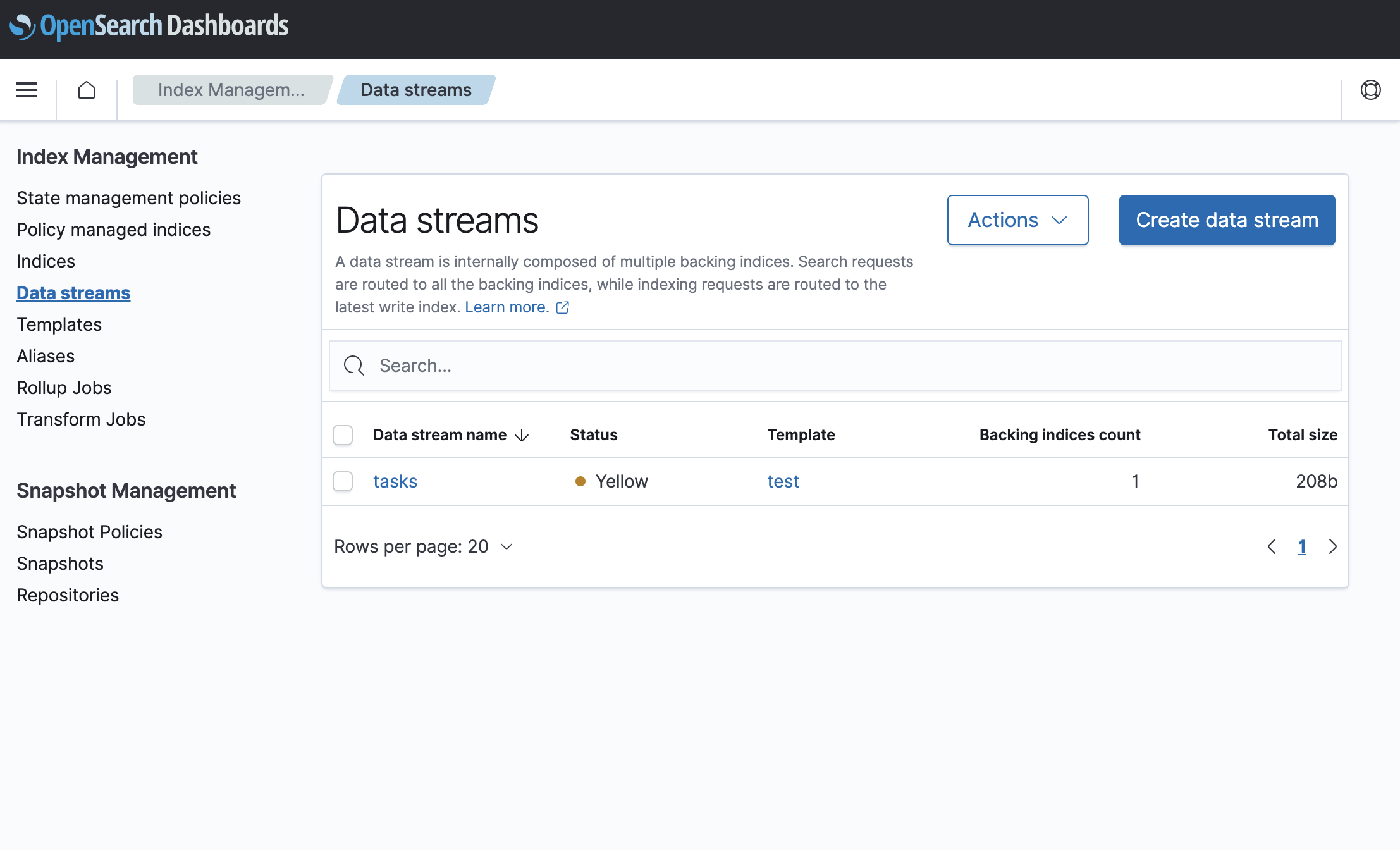 Index Management Data Streams 《opensearch V2 14 Documentation》 书栈网 · Bookstack