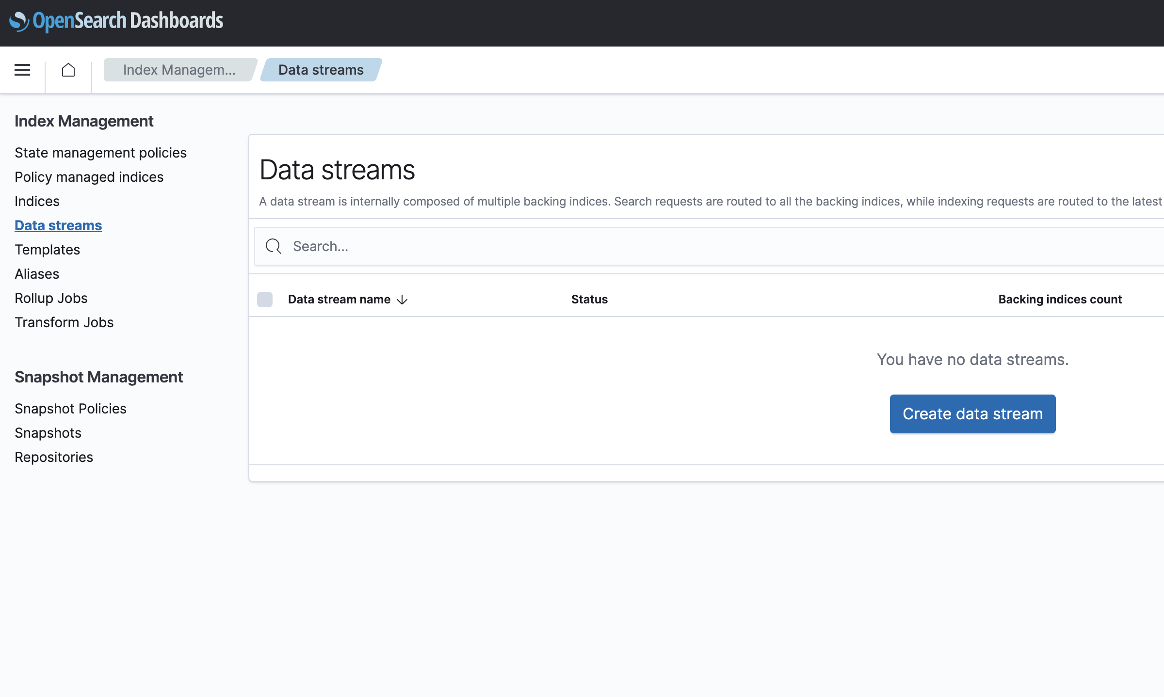 Index Management Data Streams 《opensearch V2 14 Documentation》 书栈网 · Bookstack