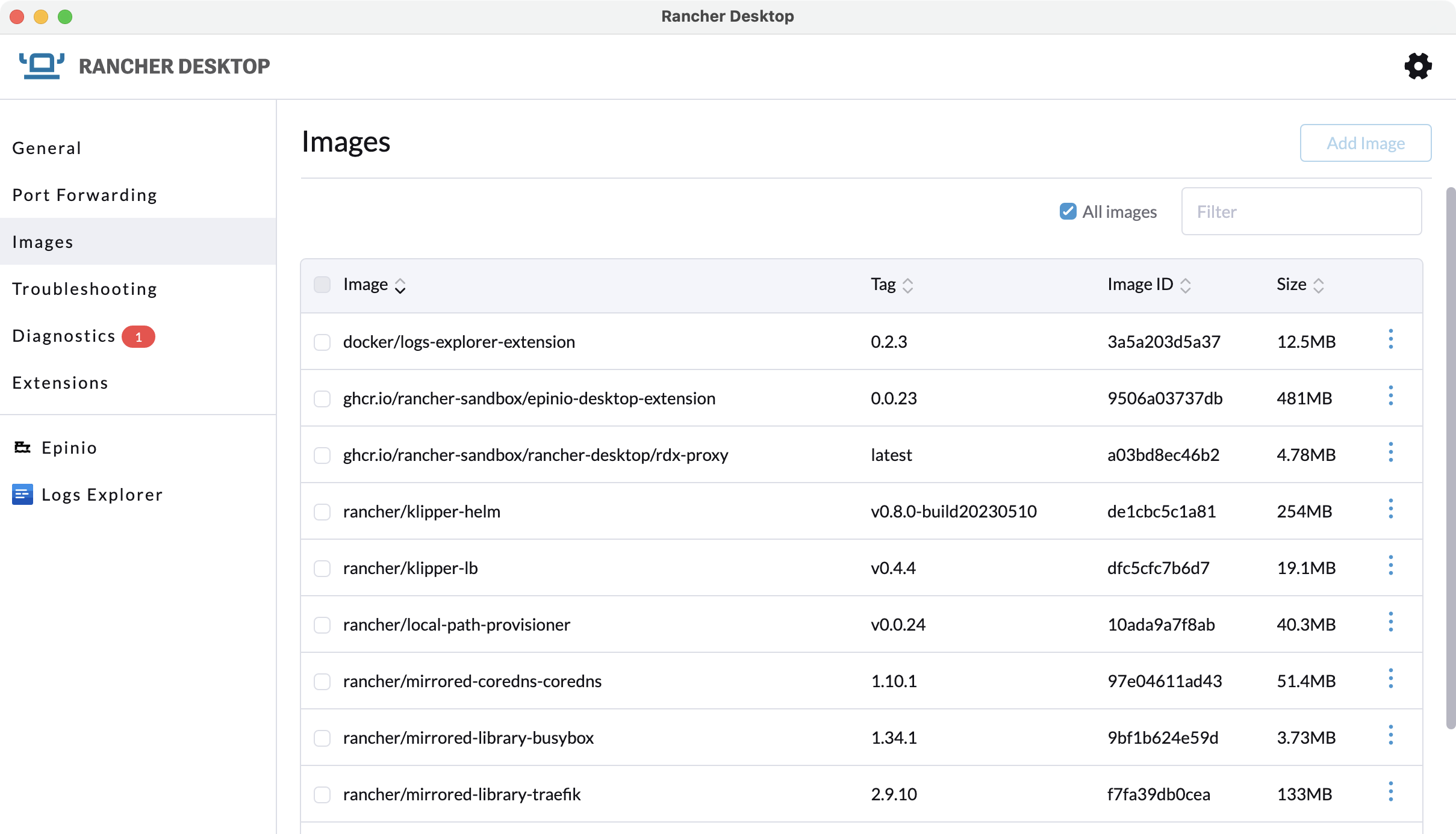 User Interface - 镜像 - 《Rancher Desktop v1.12 中文文档》 - 书栈网 · BookStack