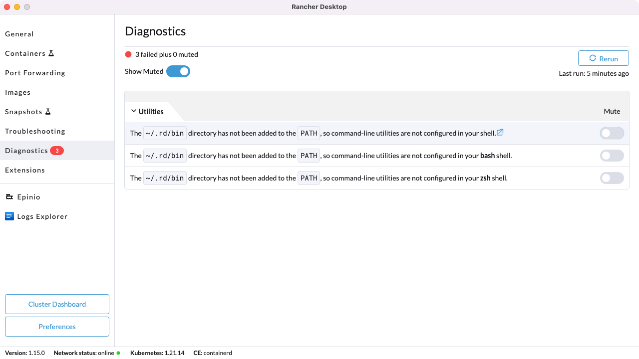 User Interface - Diagnostics - 《Rancher Desktop v1.15 Documentation》 - 书栈网 · BookStack