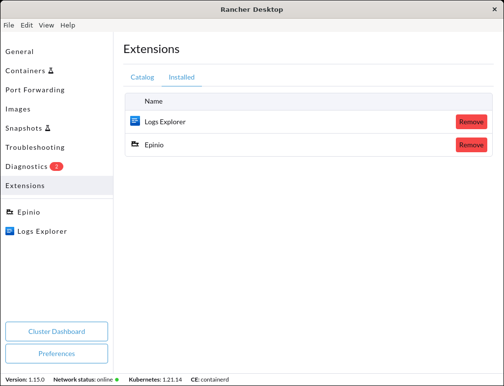 User Interface - Extensions - 《Rancher Desktop v1.15 Documentation》 - 书栈网 · BookStack