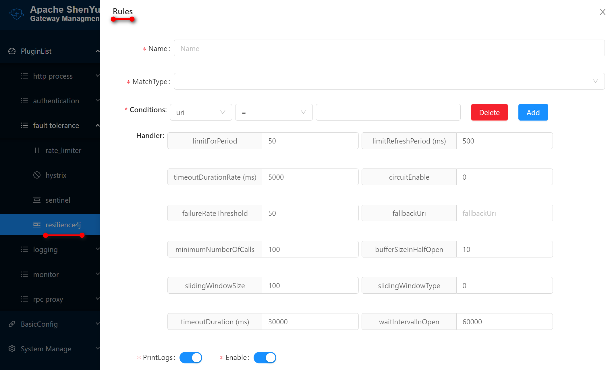 Fault Tolerance - Resilience4j Plugin - 《Apache Shenyu v2.7 Documentation》 - 书栈网 · BookStack