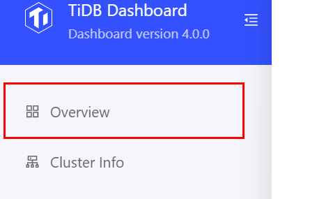 TiDB Dashboard - 概况页面 - 《TiDB v6.0 中文文档》 - 书栈网 · BookStack