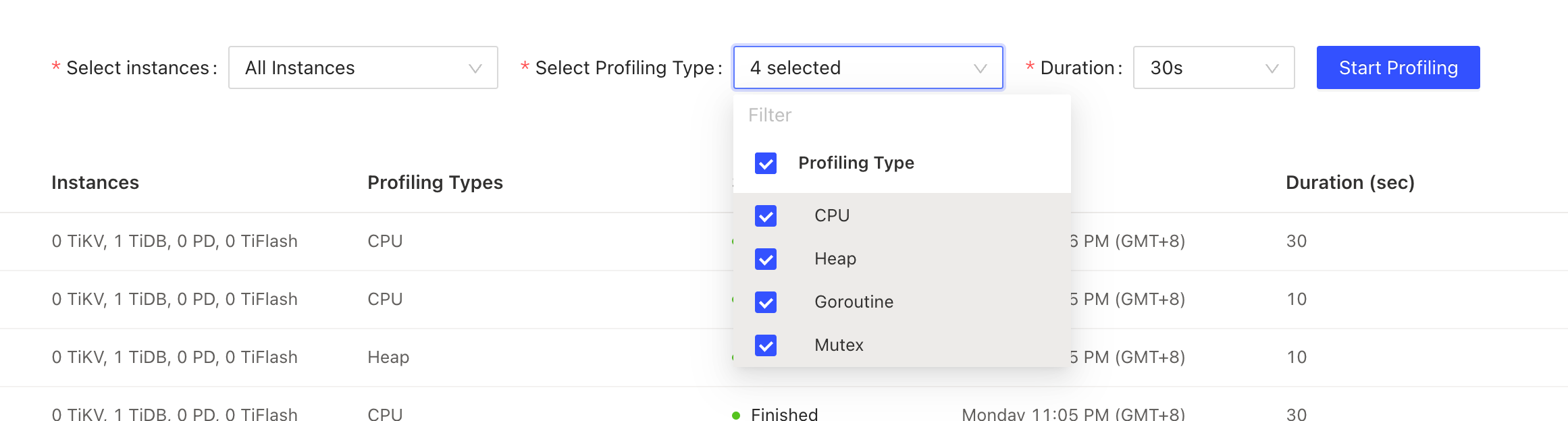 实例性能分析 - 手动分析页面 - 《TiDB v6.0 中文文档》 - 书栈网 · BookStack