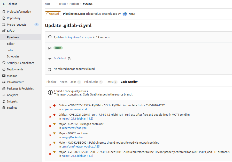 Integrations - GitLab CI - 《Trivy v0.25 Documentation》 - 书栈网 · BookStack