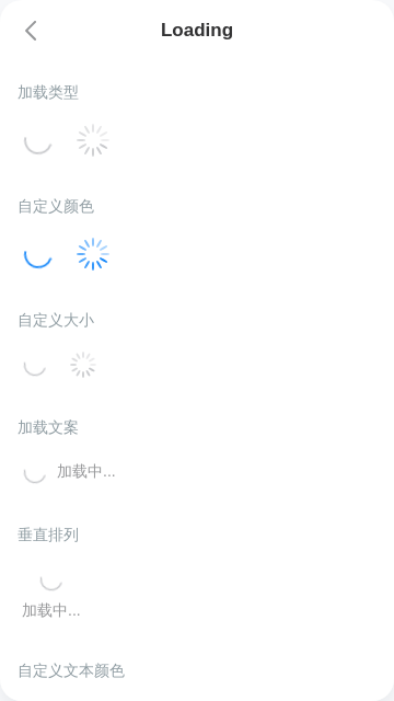 反馈组件 Loading 加载 《vant 36 移动组件库文档vue 3版》 书栈网 · Bookstack