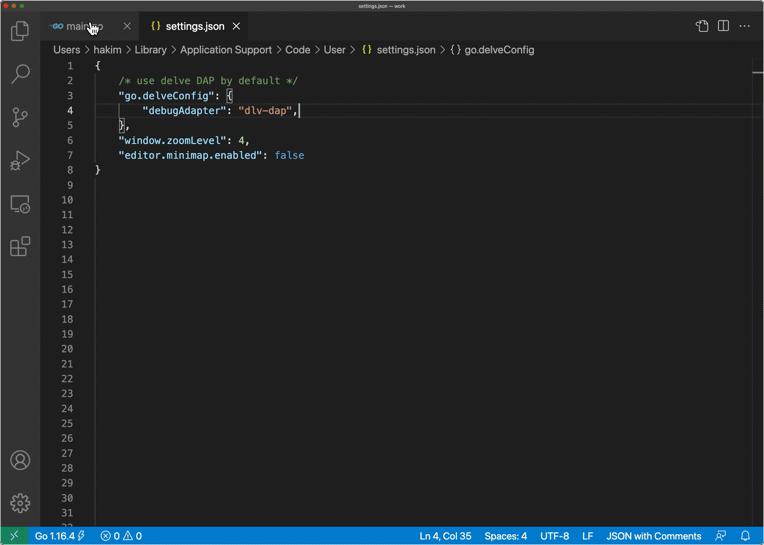 Debugging Using Delve Dap Aka Dlv Dap 《vscode Go Tutorial》 书栈网 · Bookstack