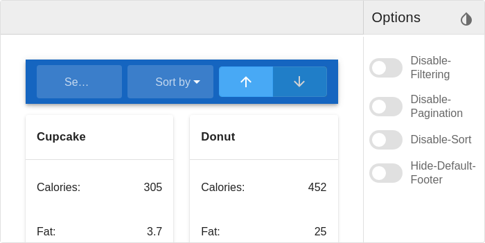 Tables（表格） - Data iterators（数据迭代器） - 《Vuetify.js 2.2.26 使用教程》 - 书栈网 · BookStack