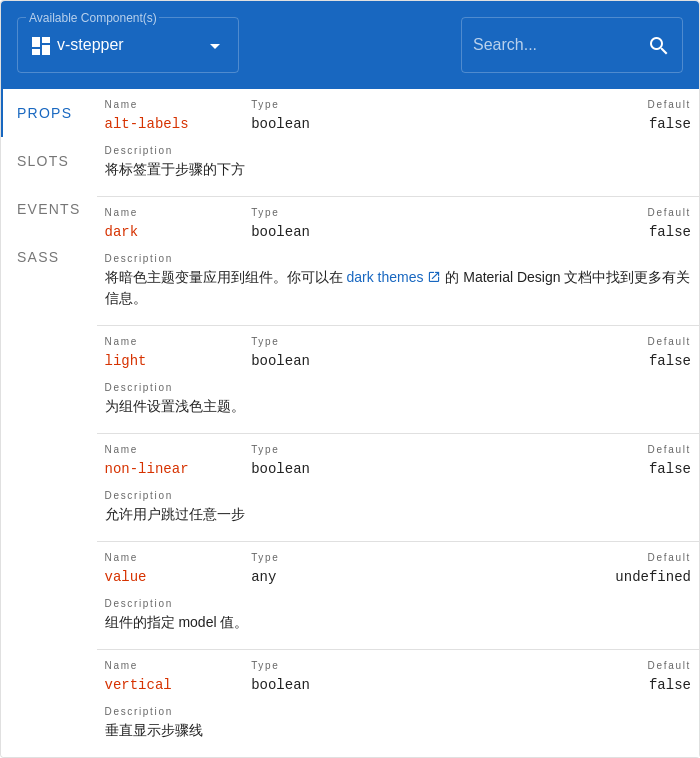 Progress（进度条） - Steppers（步骤条） - 《Vuetify.js 2.2.26 使用教程》 - 书栈网 · BookStack