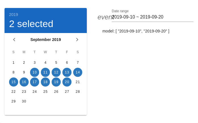 Pickers（选择器） - Date pickers（日期选择器） - 《Vuetify.js 2.2.26 使用教程》 - 书栈网 · BookStack