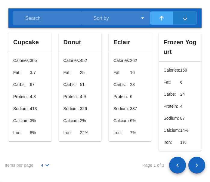 Tables（表格） - Data iterators（数据迭代器） - 《Vuetify.js 2.2.26 使用教程》 - 书栈网 · BookStack
