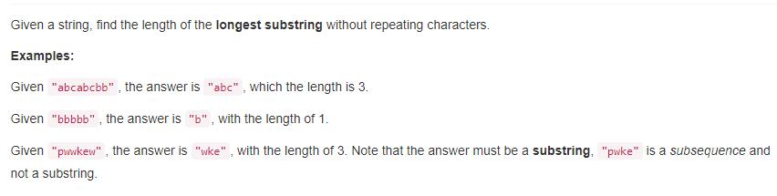 3 Longest Substring Without Repeating Characters 《leetcode 前 300 题算法题解析(java)》 书栈网 · Bookstack